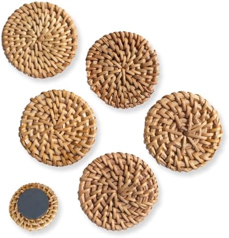 Amazon.com: Rattan Fridge Magnets Boho Refrigerator Rattan Decorative ...