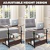 Amazon.com: Adjustable Height Mobile Computer Desk Small Space Desk ...