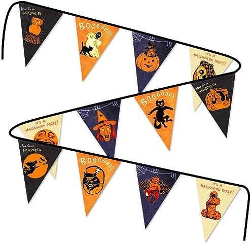 Amazon.com: MiniRed Halloween Banner, Happy Halloween Bunting Banner ...