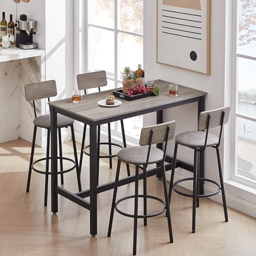 Amazon.com - Tatub Bar Table and Chairs Set of 4, 5 Piece Counter ...