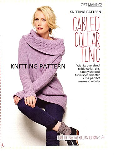 Prima KNITTING PATTERN, Ladys Cabled Collar Tunic, Sizes 81-112cm ...