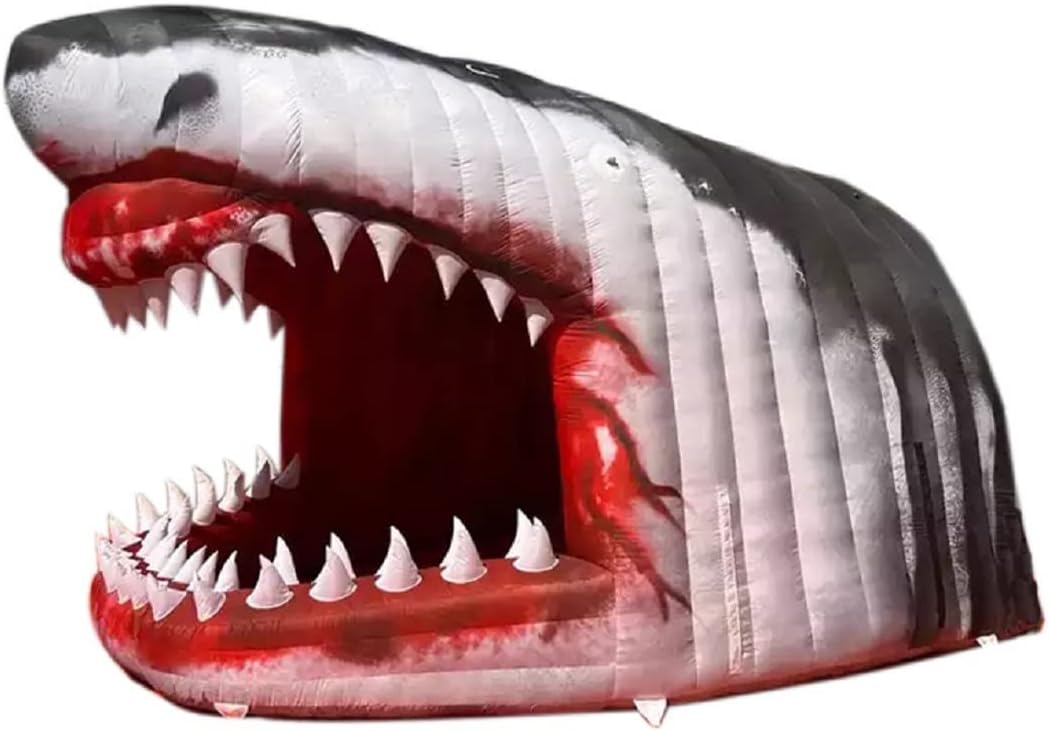 Amazon.com: Vivid Inflatable Shark Mouth Tunnel Inflatable Shark ...