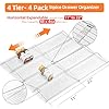 Amazon.com: PanPanPal Spice Drawer Organizer, 4 Tier- 4 Pack Clear ...