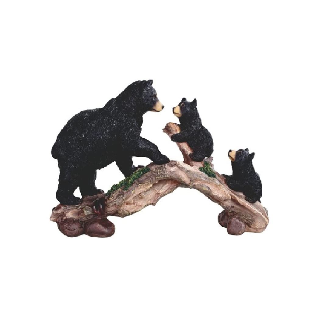 Amazon.com: ICE ARMOR 11.75" W Black Bear with Cubs Climbing on Tree ...