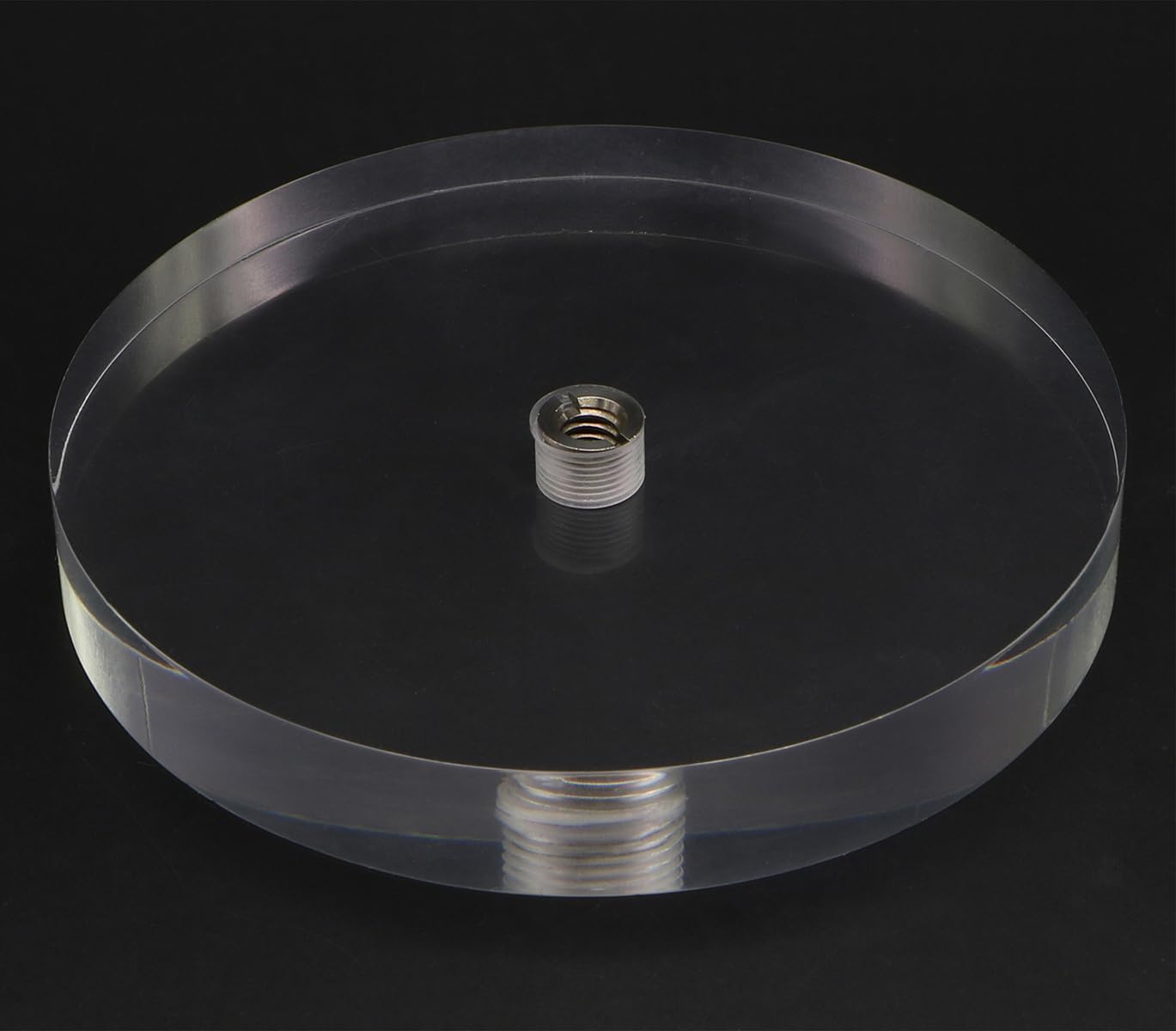 Amazon | INPON 透明 アクリル円板 撮影台 撮影小道具 商品撮影用 14mmX98mm 1/4"-3/8"ネジアダプター付き ...
