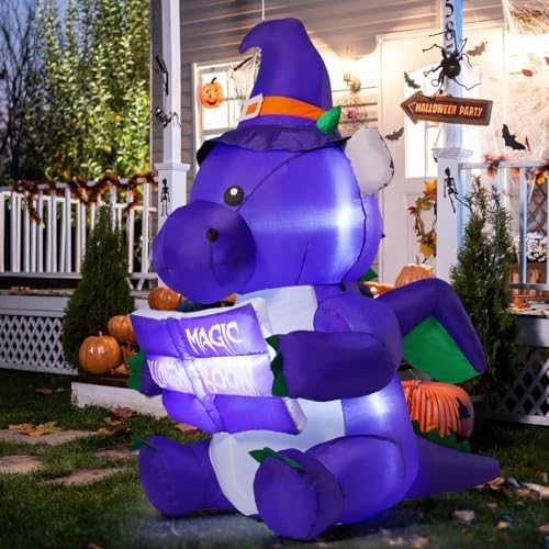 Amazon.com: GOOSH 5 FT Halloween Inflatables Dinosaur Outdoor ...