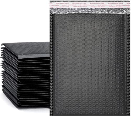DERAYEE Pack of 24 Black Bubble Envelopes 11 x 15 cm Self-Adhesive ...