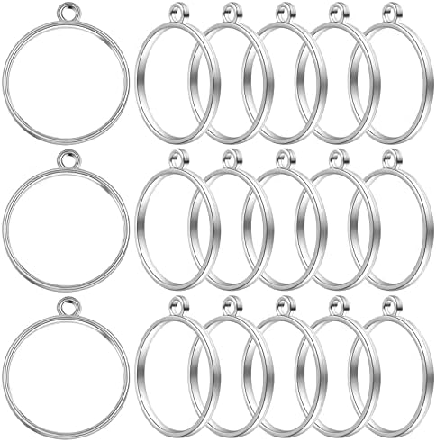 Bezels For Jewelry Making Uxcell Round Alloy Open Back Bezel Pendants ...