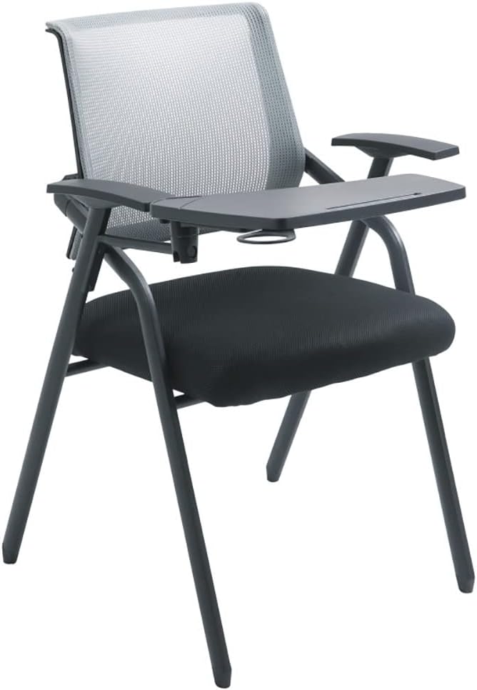 Amazon.com: Mesh Folding Chairs with Right Handed Tablet Arm,Padded ...