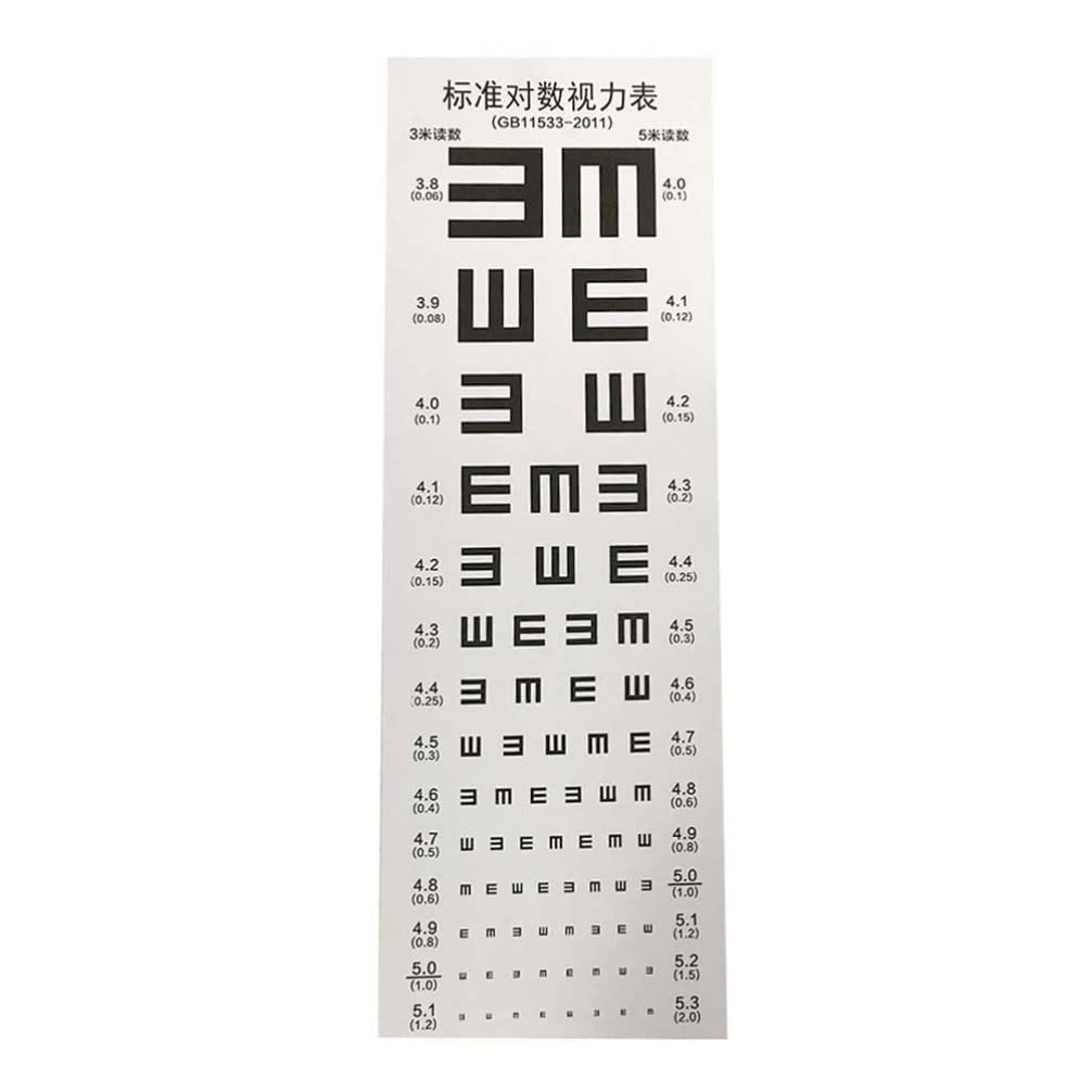 Buy FOMIYES Eye Chart Standardized Waterproof Eye Exam Chart Wall ed ...