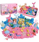 Amazon.com: KNASON Mermaid Sensory Bin,Play Sand Art Kit for Girls and ...