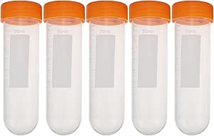 Amazon.com: 50pcs 50ml Conical Centrifuge Tubes Plastic Test Tubes ...