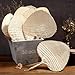 Amazon.com: Marsui 30 Pieces Wedding Raffia Fans Bamboo Fan Natural ...