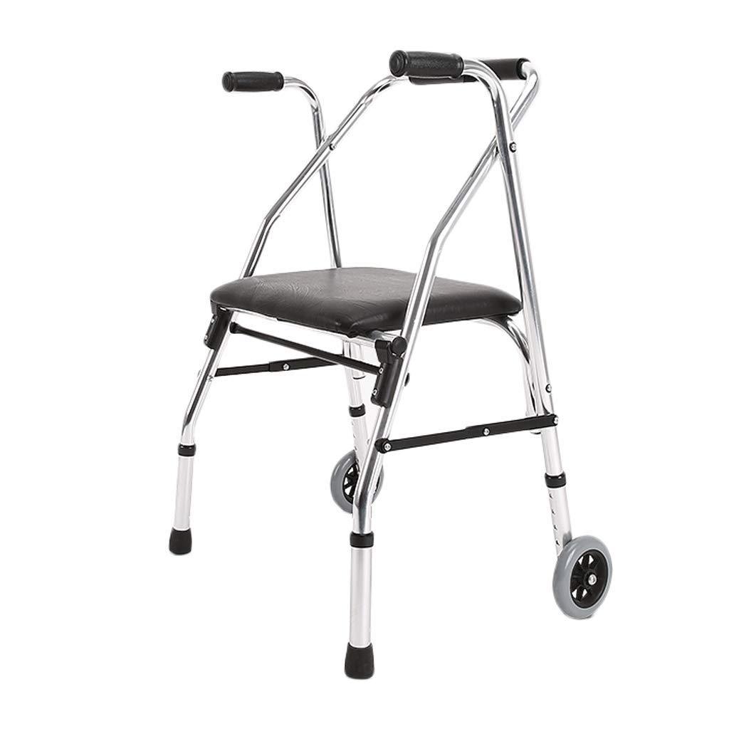 Buy QREDIAN Four-Legged Old Man Walker with Wheel with seat for The ...