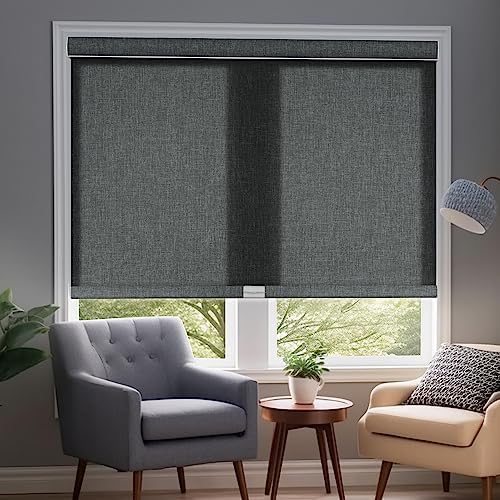 Amazon.com: Boolegon Light Filtering Roller Shades for Windows Linen ...