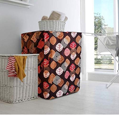 HaaVee Cotton Fabric Semi Automatic Washing Machine Covers (Brown, 7 Kg ...