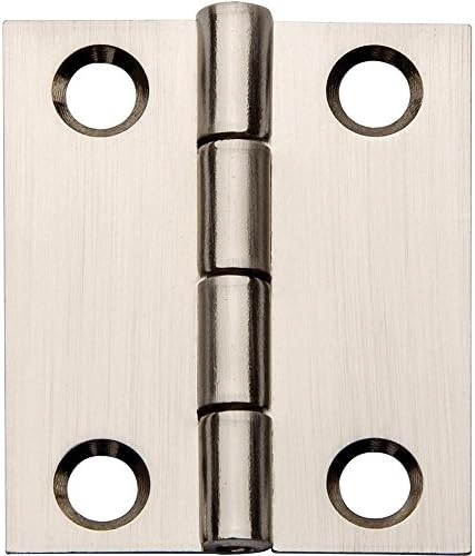Flat Butt Hinge 1-1/2" X 1-1/4", Satin Nickel - Cabinet And Furniture ...