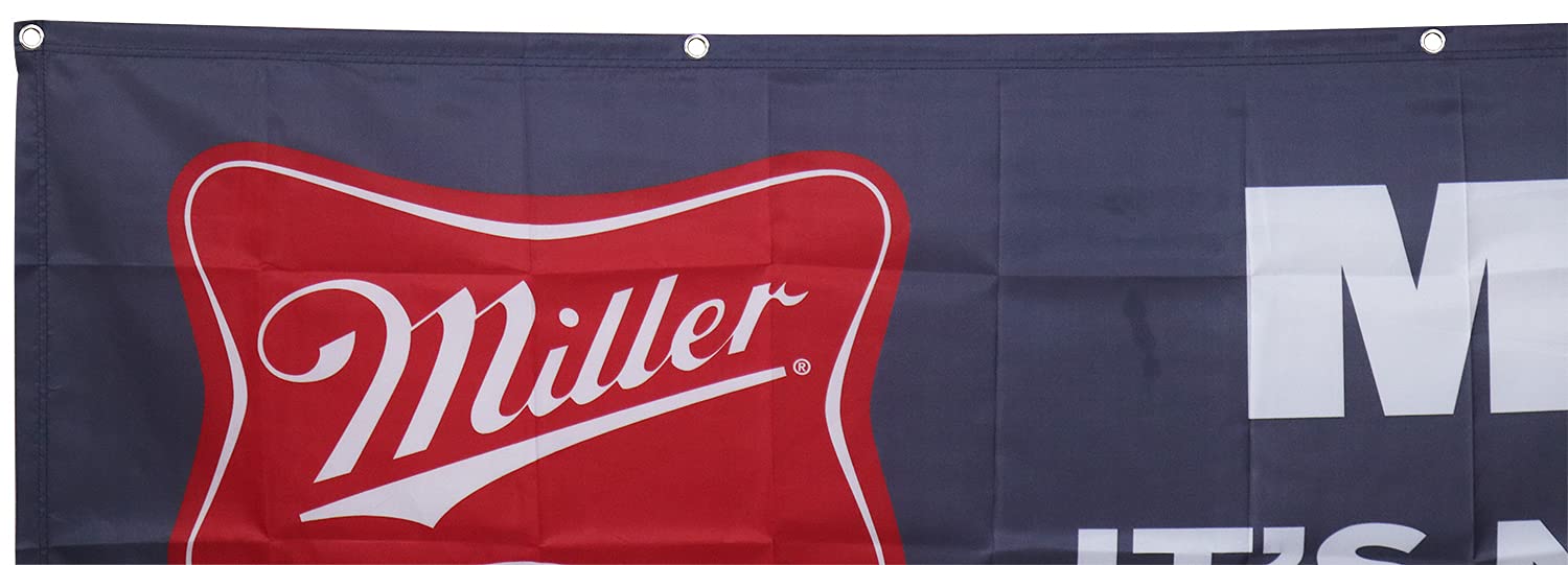 Buy MILLER LITE beer flag it's miller time 2x8ft banner Online at ...