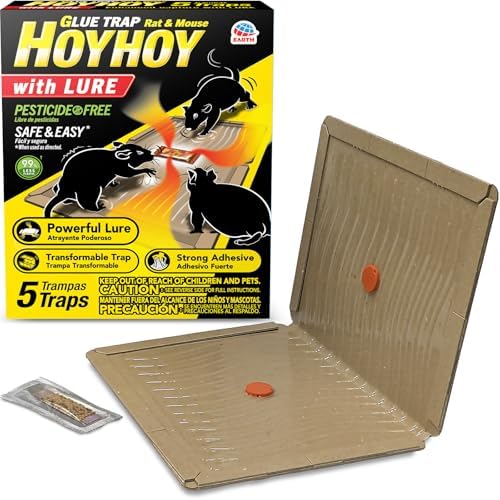 Amazon.com : HOY HOY Rat & Mouse Glue Transformable Trap with Lure – 5 ...