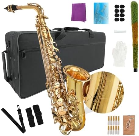 Amazon.com: YoungMonic Alto Saxophone E Flat for Adults Student Sax Eb ...
