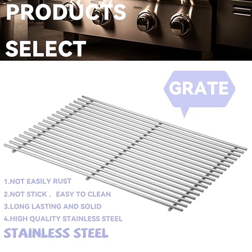 2 Pc 19.5" Stainless Steel Cooking Grates for Weber Genesis 300 Series ...
