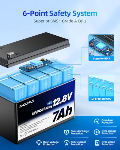 Snapklik.com : 12v 7Ah Lithium LiFePO4 Deep Cycle Battery, 4000+ Cycles ...