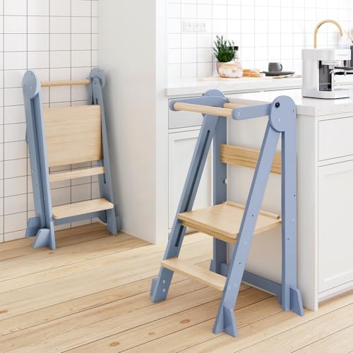 Amazon.com: WeeGuruu Foldable Kitchen Tower, Height Adjustable Standing ...