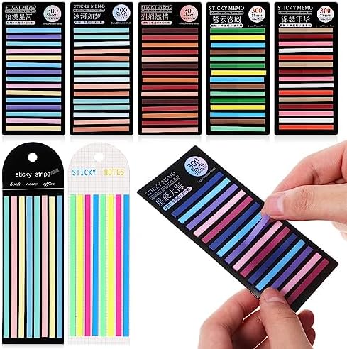QOOWFEANIG 8 Pack Highlighter Strips, Highlighter Tape, 2400 Pcs ...