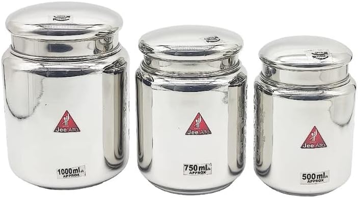 Buy JEE ALTO Twister Canister Jar for Tea, Coffee, Sugar Set of 3 Pcs ...