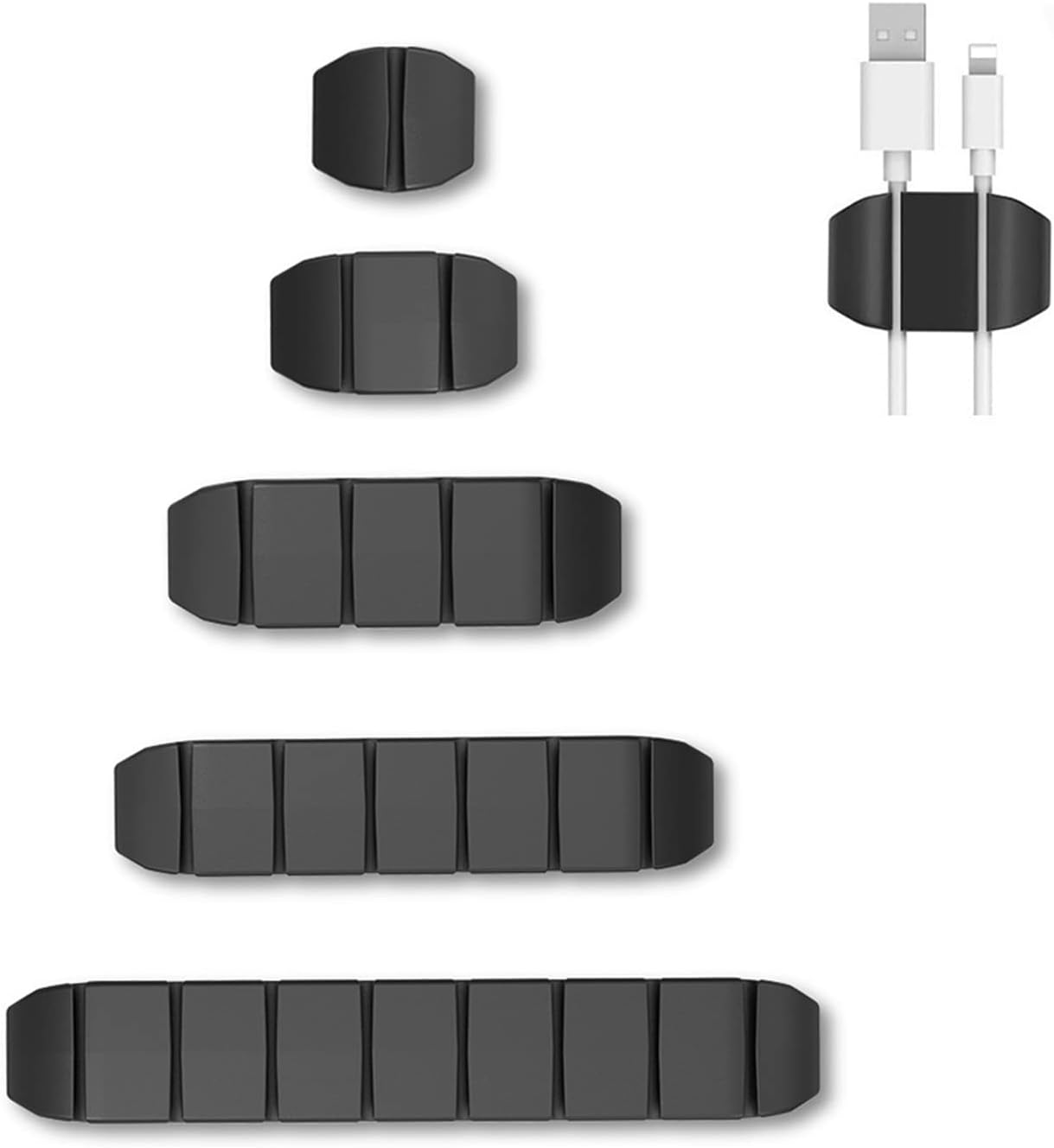 Organizer a Clip per Cavo, 5 Pezzi Clip per cavi autoadesivi, Ganci ...