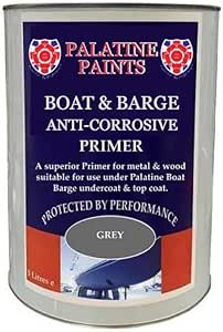 Palatine Paints Boat & Barge Marine Anti-Corrosive Primer (Grey, 1 ...