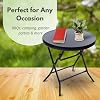 Garden Mile 40cm Round Garden Table For Yard Lawn Bistro Patio ...
