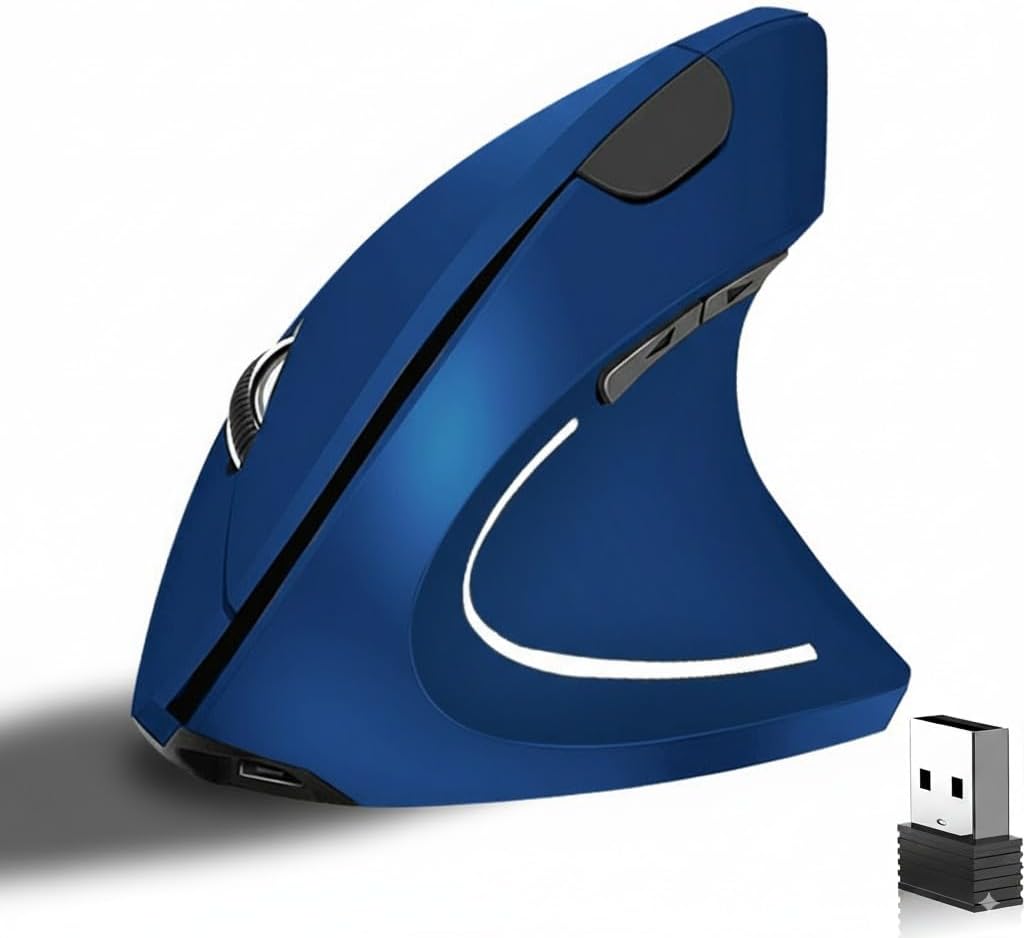 Amazon.com: tlkawzy Ergonomic Vertical Wireless Mouse Stylish ...