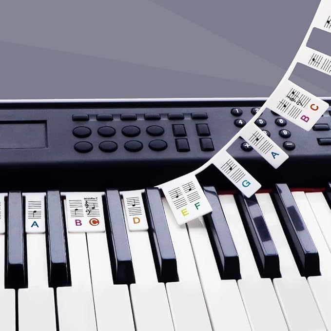 Yamaha Piano Key Stickers Note Labels for 88 Key Full Size Silicone ...