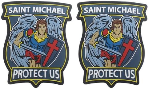 Amazon.com: zomeby 2pc St. Saint Michael Protect Us PVC Patch Military ...