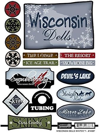 Amazon.com: Wisconsin Dells Winter #1 Scrapbook Stickers (18387) : Arts ...