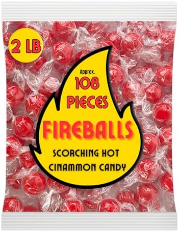 Amazon.com : Fireball Candy Bulk - 2 LB Red Hot Jawbreaker Candy ...