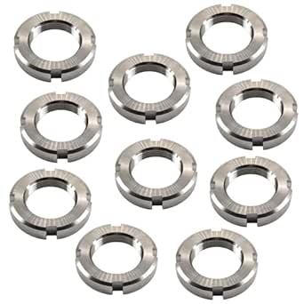 (10 Pieces) M18x1.5mm Slotted Round Nuts 304 Stainless Steel Four Slot ...