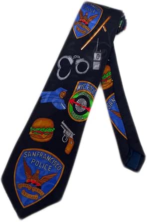 Amazon.com: Renaissance Men's Police Officer Necktie - Black - One Size ...