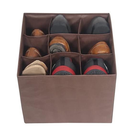 PrettyKrafts Shoe Drawer Organizer Divider Shoe Organizer,9 Blocks ...