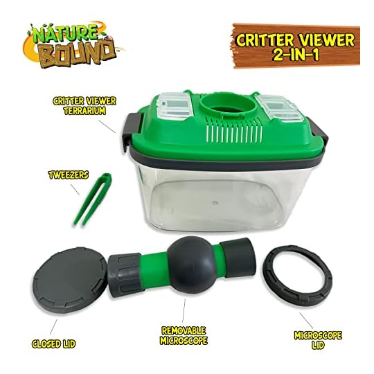 Nature Bound 2-in-1 Habitat with Microscope for Insects and Other ...