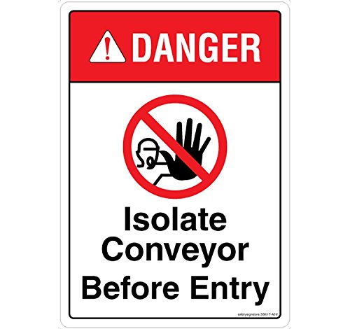 DANGER: Isolate Conveyor, (SS617-A5AL-01), Material: Aluminium : Amazon ...