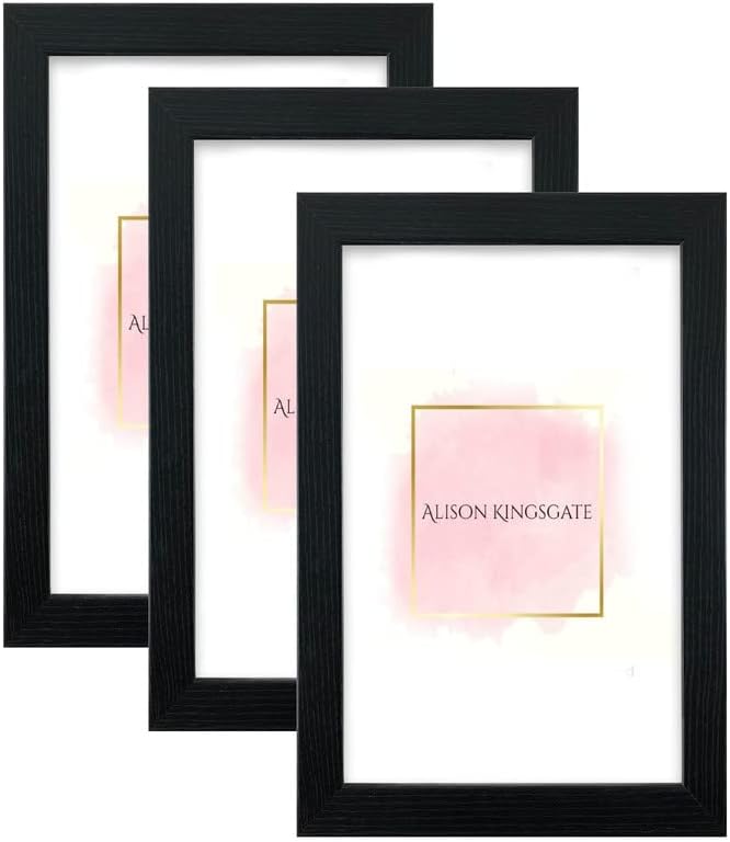 Americanflat 12x8 Photo Frame in Black with Shatter Resistant Glass ...