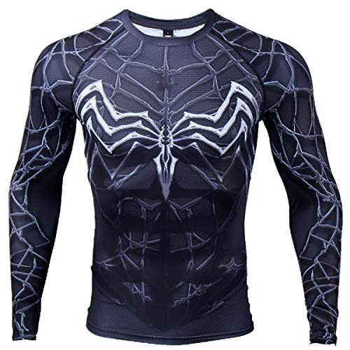 Buy COOLMAX Raglan Sleeve Venom Compression Shirt 3D Print T Shirt for ...