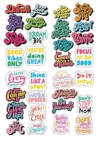 D2C Scrap Book Motivational Quote Positive Quotes Laptop Sticker - Pack ...