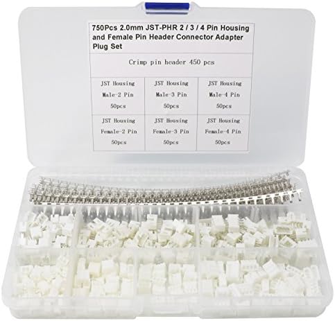 Amazon.com: Keszoox PH 2.0mm JST Connector Socket Kit with Pre-Crimped Cables Wire 2/3/4/5/6/7/8 ...