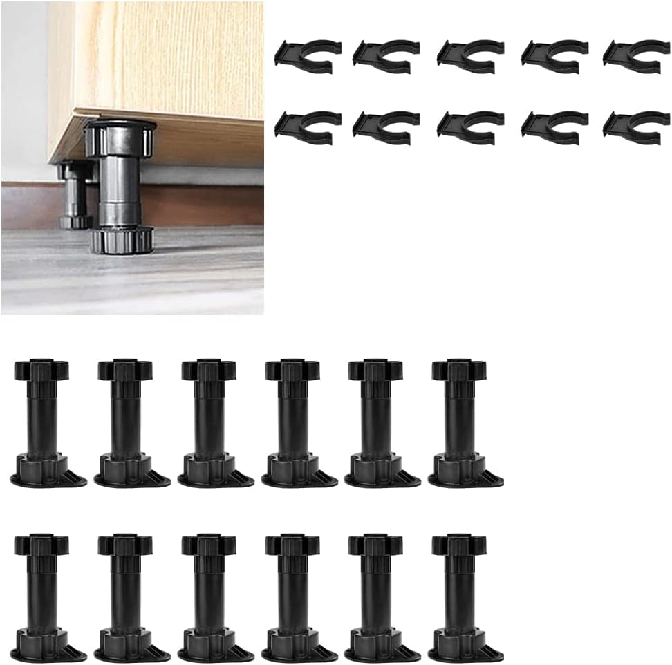 12 Pcs Plastic Cabinet Foot (100-120mm), Furniture Cupboard Leg ...