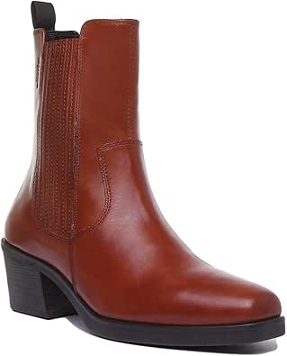 Amazon.com | Vagabond Simone Womens Leather Chelsea Boots In Tan (5.5 ...