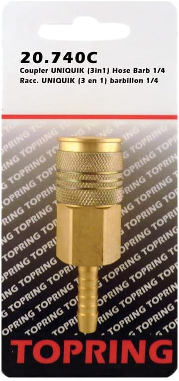 TOPRING 20.740C UNIQUIK Quick-Connect Coupler, 1/4 3-in-1 plug profiles ...