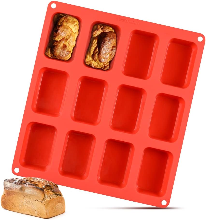 Amazon.com: Webake Mini Loaf Pan Silicone Baking Mold for Mini Loaf ...